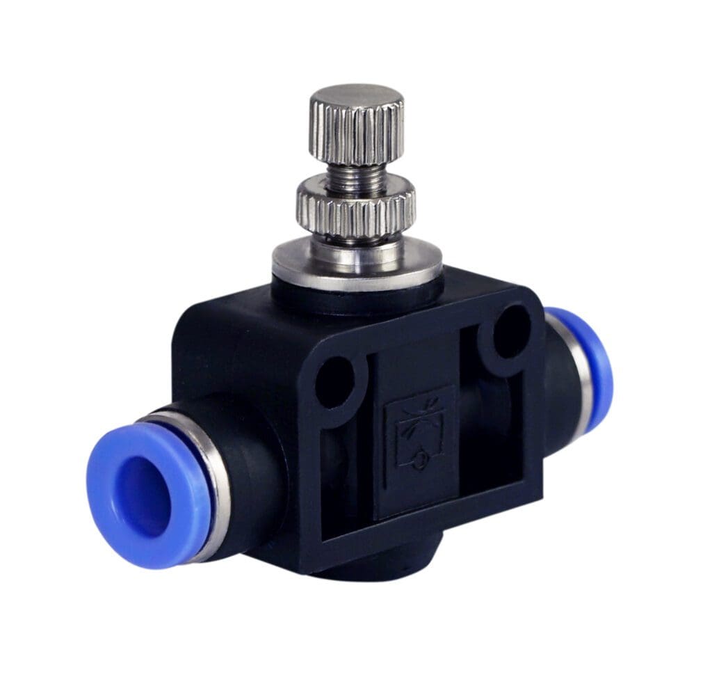 1/2" Inch Pneumatic Inline Air Flow Speed Control Valve - WIC Valve