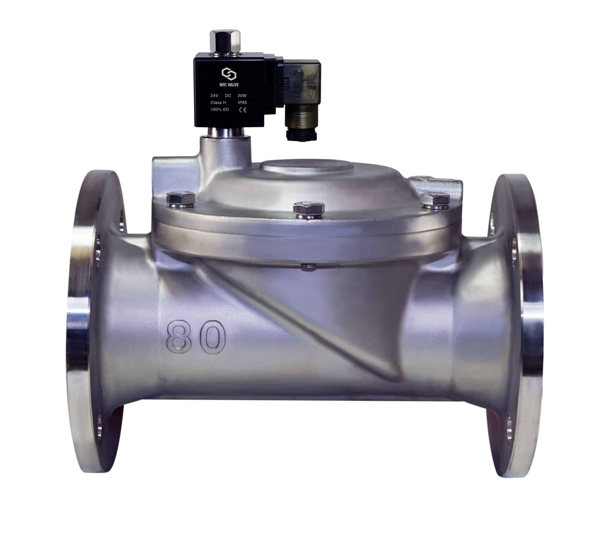 3" Inch Normally Open Electric Solenoid Valve Flange Connection